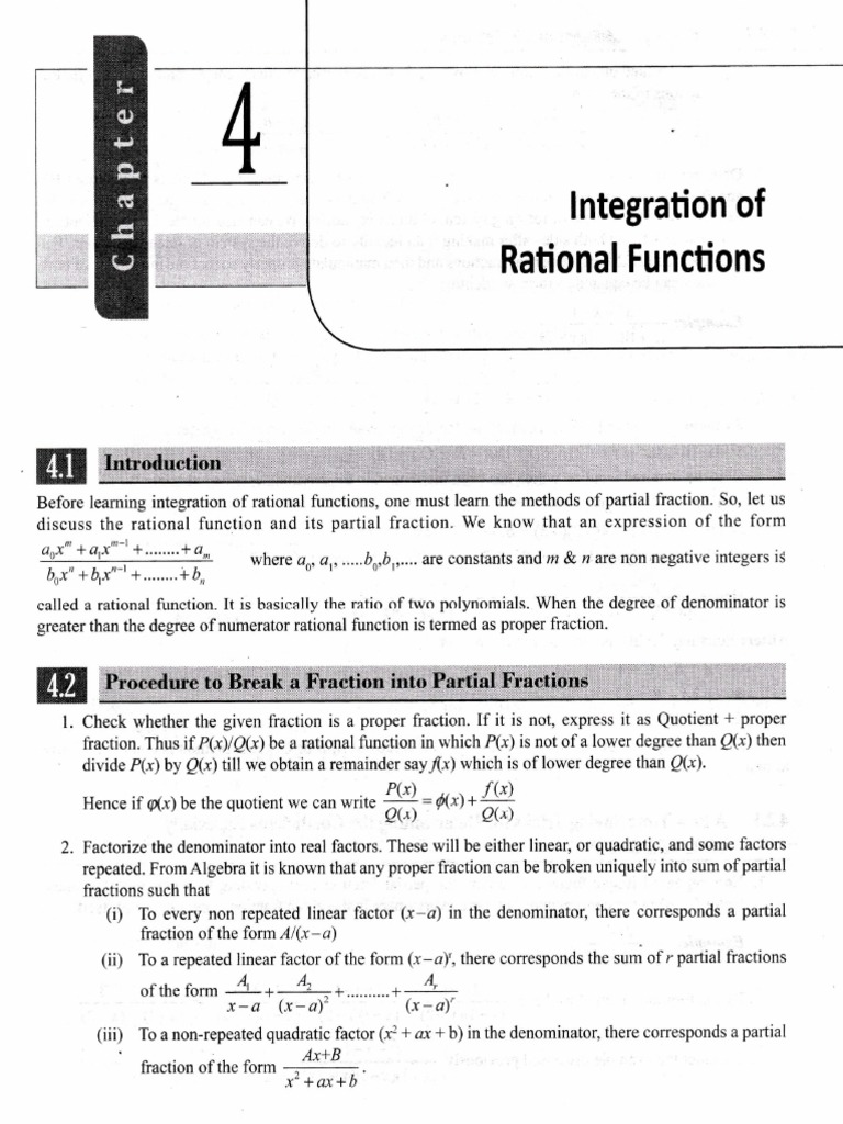 4-Integration of Rational Functions | PDF 4-Integration of Rational Functions | PDF