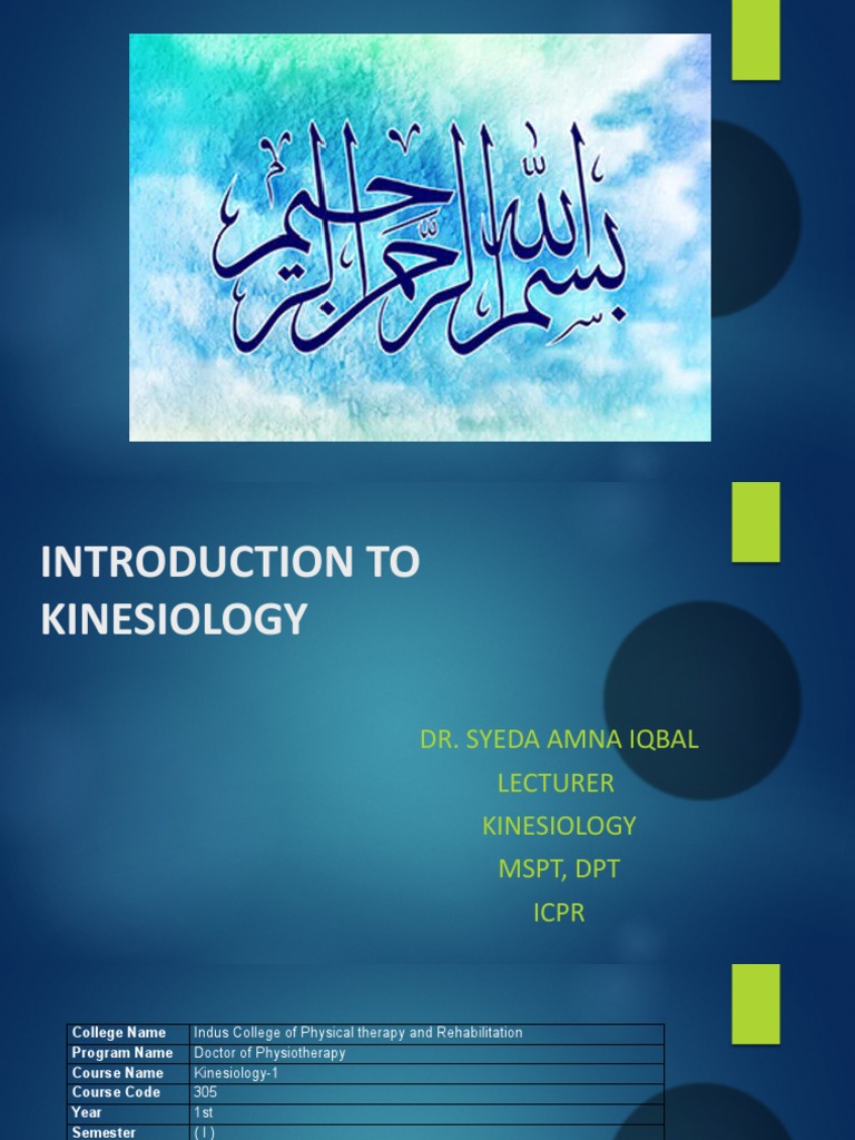 Introduction To Kinesiology | PDF | Physical Therapy | Anatomical Terms ...