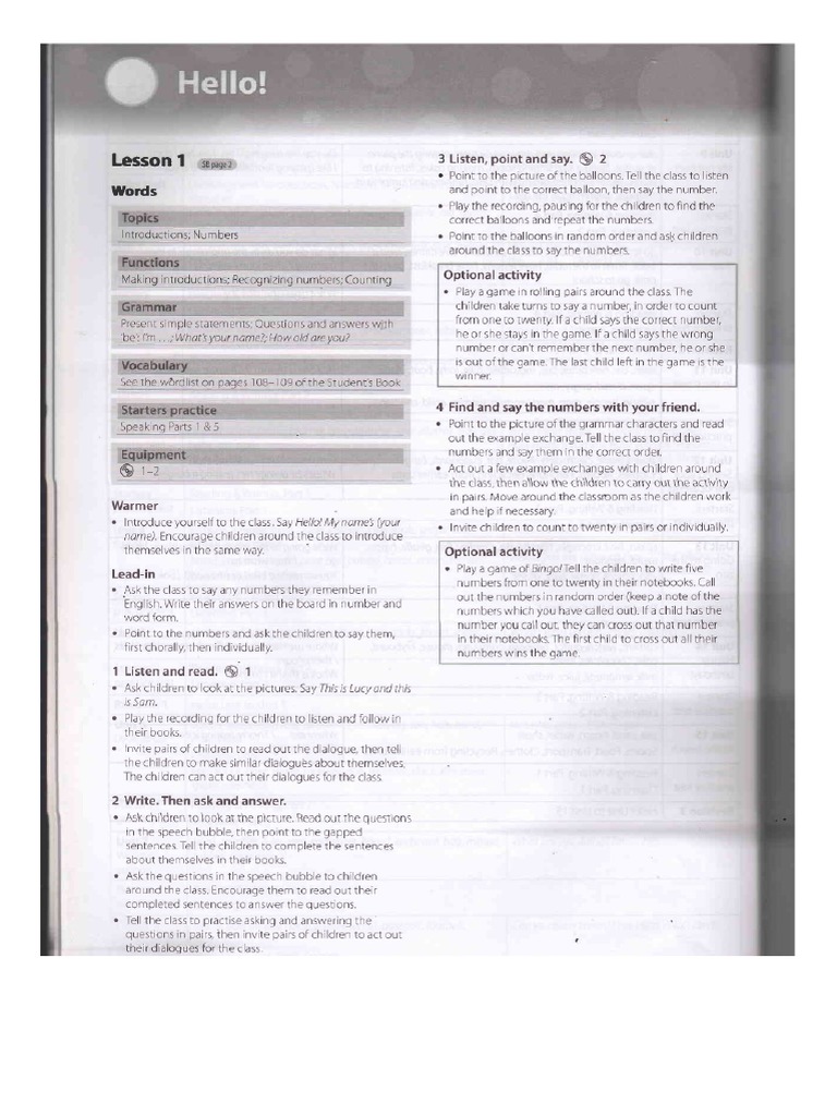 Get Ready For Starters Teachers Book | PDF