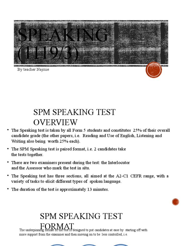 SPM Speaking Test Format Overview | PDF | Reason | Information