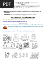 Worksheet - Mi Rutina Diaria | PDF | Verbo