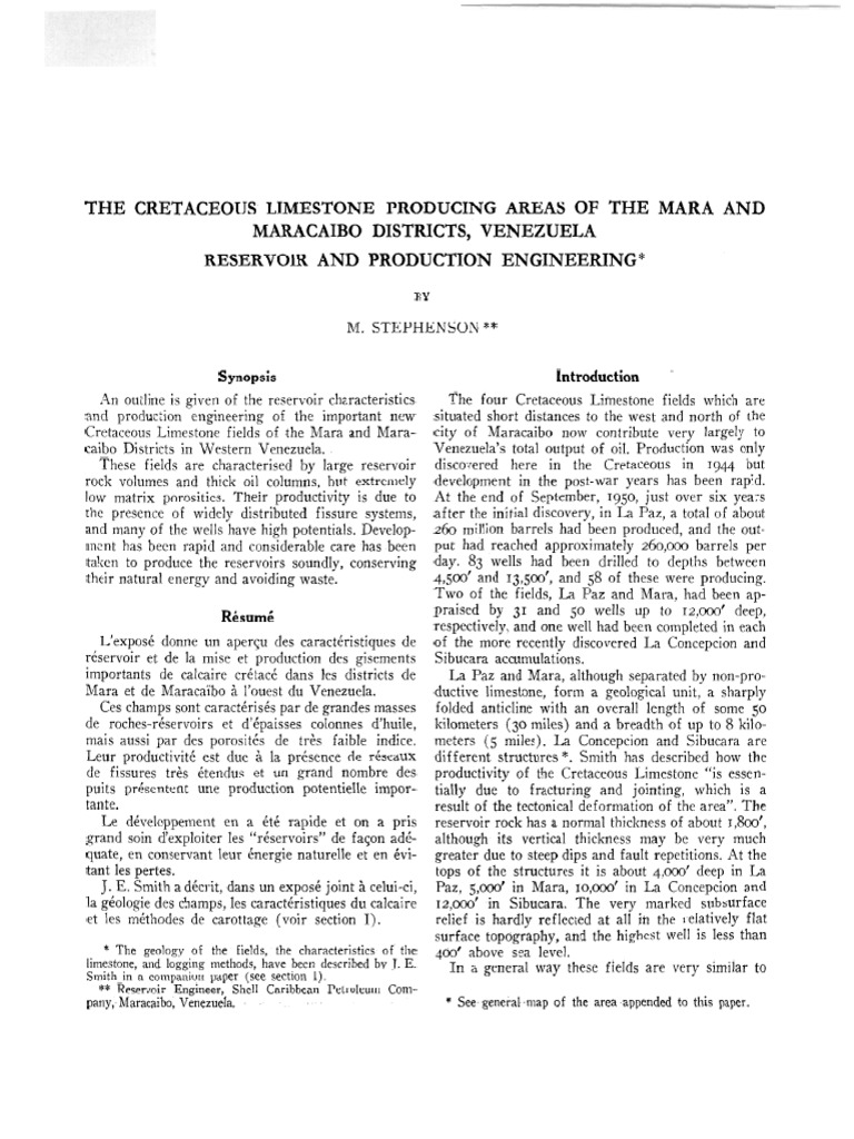 Reservoir Characteristics and Production Engineering of the Cretaceous ...
