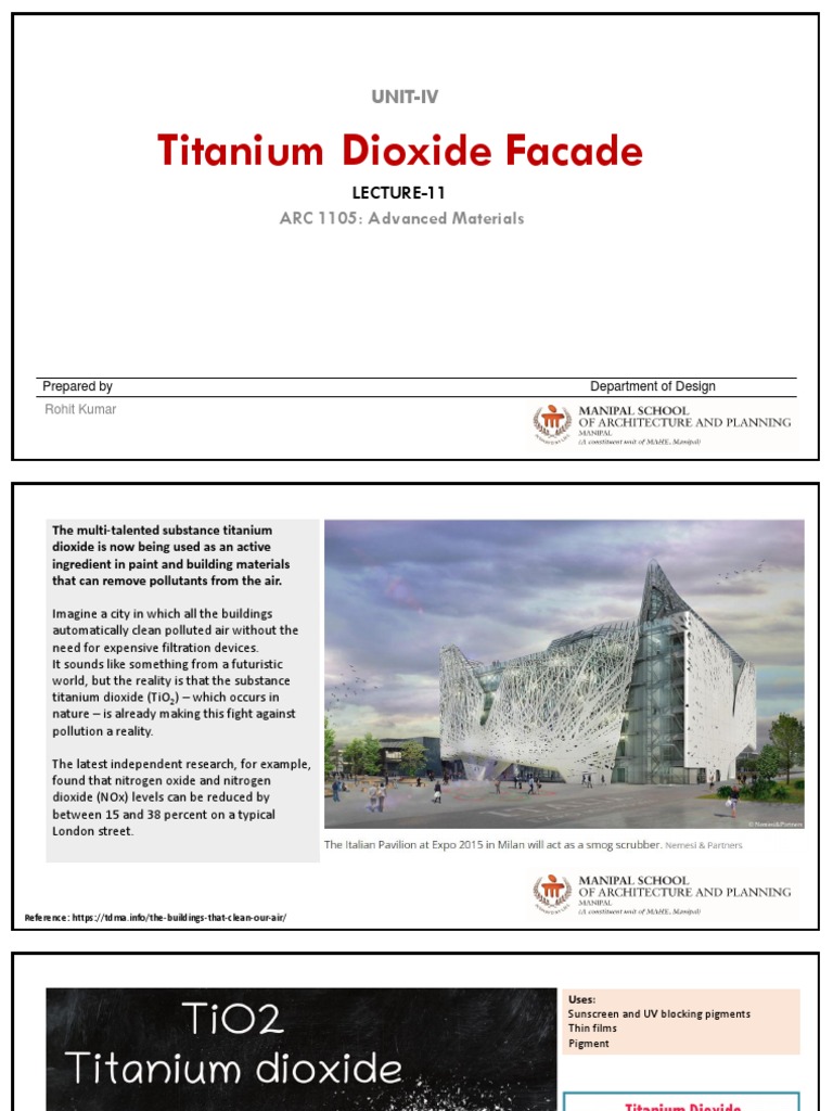 Week 12 - Titanium Dioxide Facade | PDF | Titanium Dioxide | Titanium