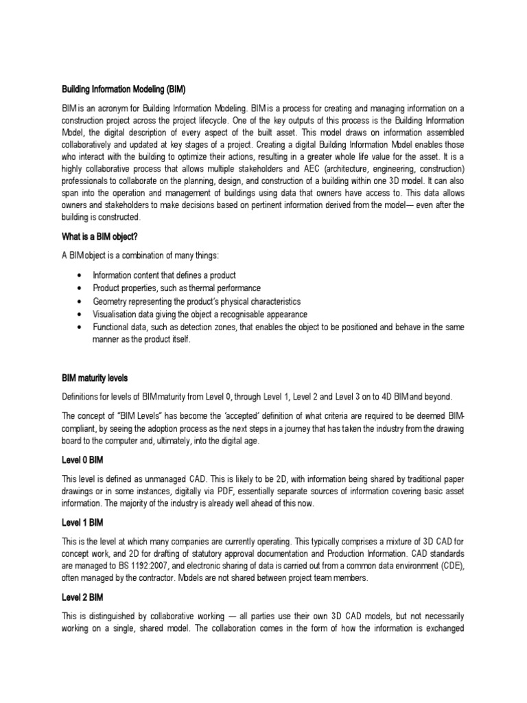 BIM | PDF | Building Information Modeling | Autodesk Revit BIM | PDF | Building Information Modeling | Autodesk Revit