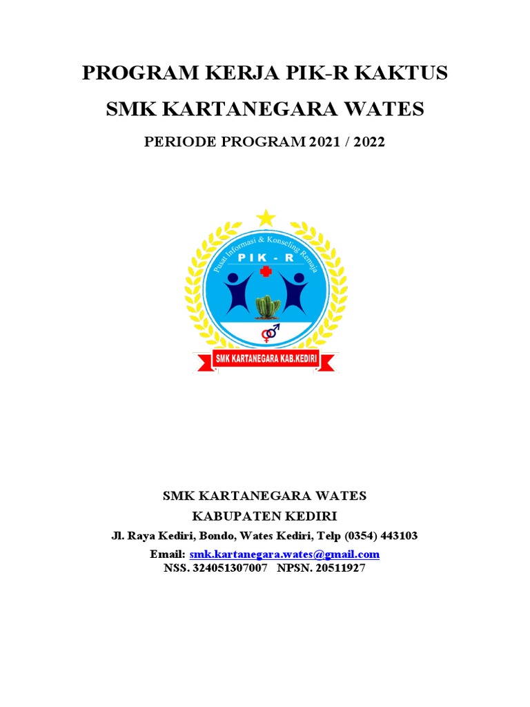 Program Kerja & Kepengurusan Pik-R 2021 | PDF