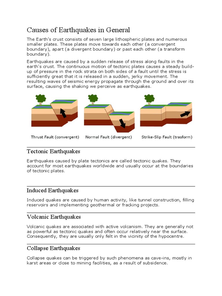 Earthquakes, Causes and Effects | PDF | Earthquakes | Tsunami