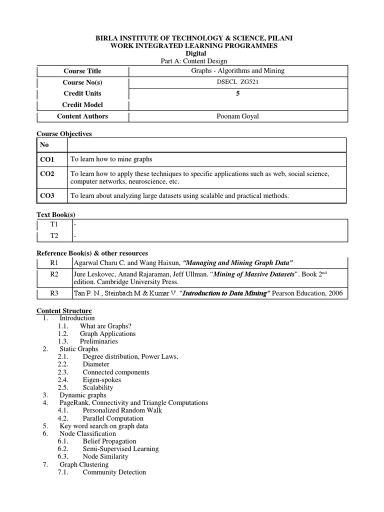 Graph Mining Handout | PDF | Information Technology | Computing
