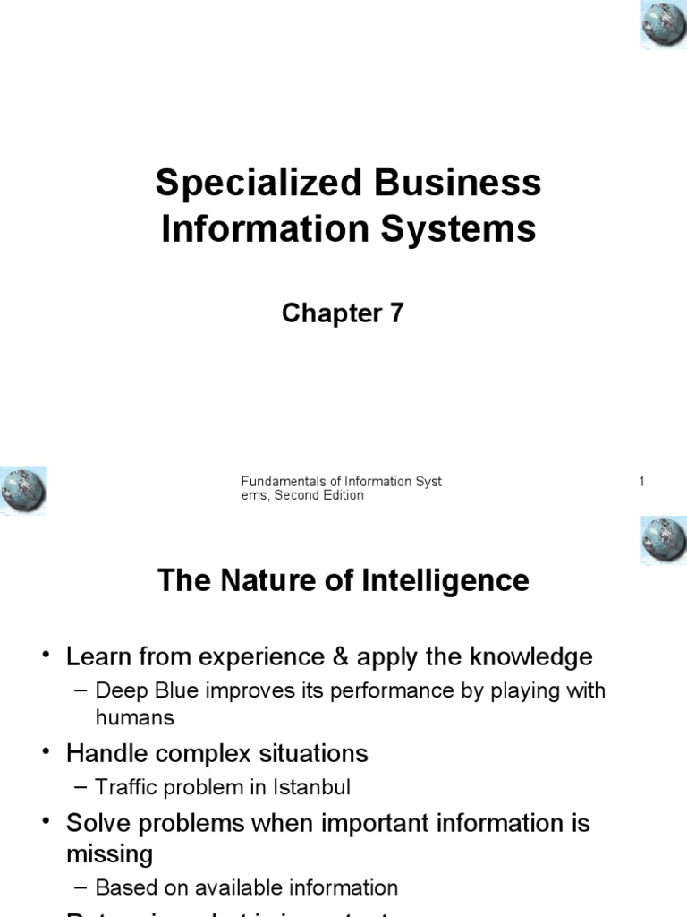 Specialized Business Information Systems: Fundamentals of Information Syst Ems, Second Edition 1 ...