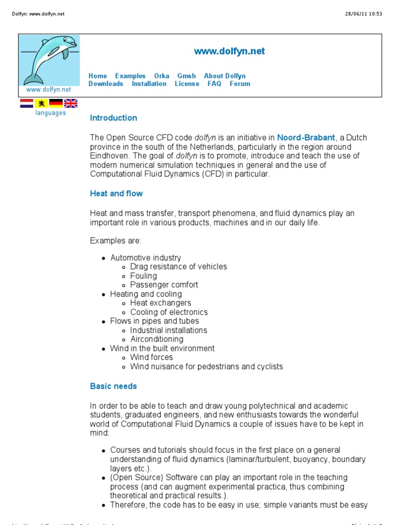 Dolfyn CFD | PDF | Computational Fluid Dynamics | Fluid Dynamics