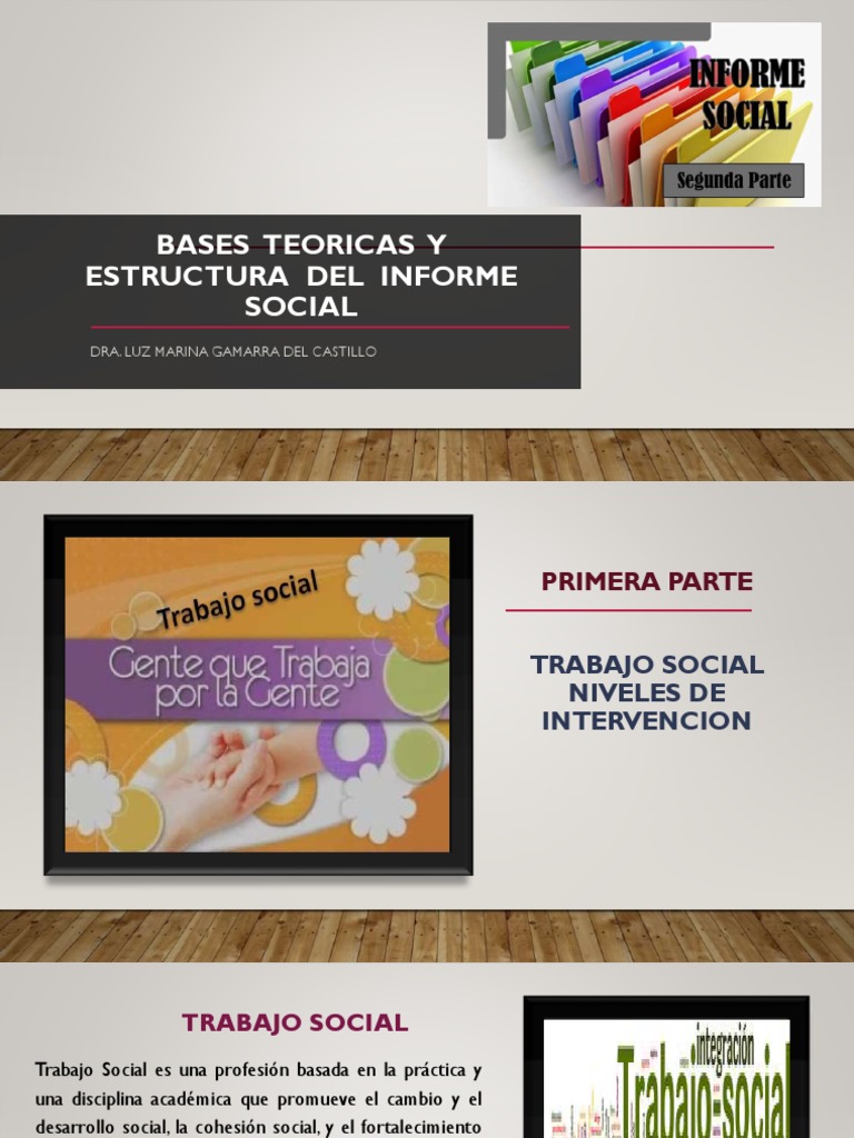 Comprendiendo la estructura y objetivos del informe social | PDF ...