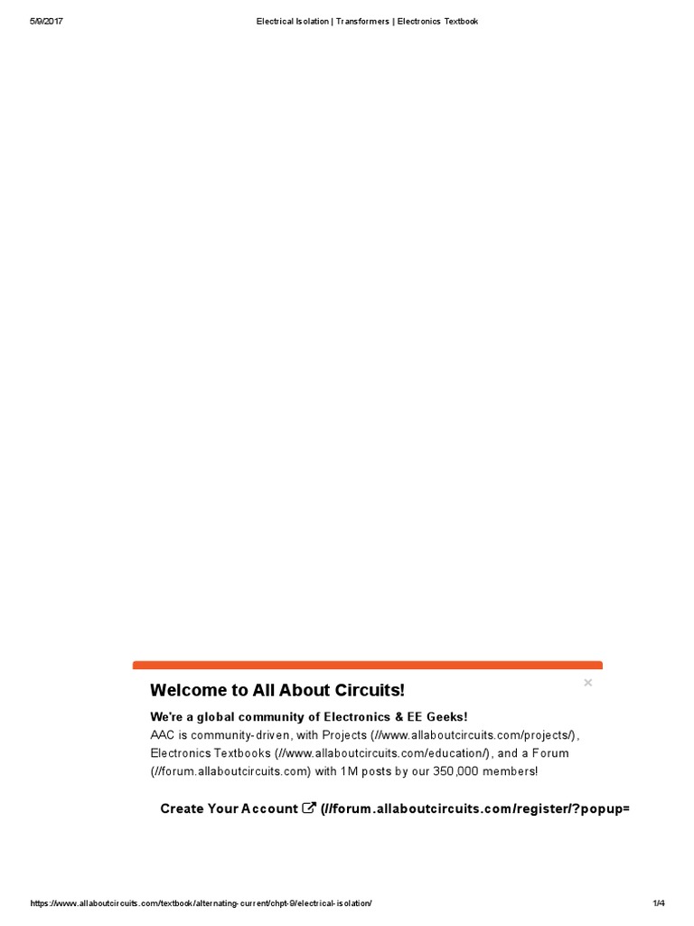 Electrical Isolation - Transformers - Electronics Textbook | PDF ...
