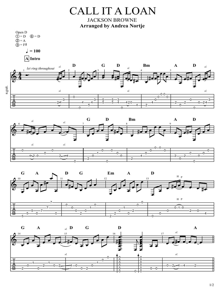 Call It A Loan | PDF | Songs