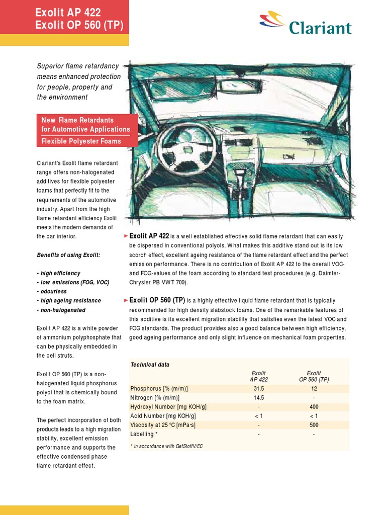 Exolit AP 422, Exolit OP 560 (TP) (F (EXOLITAPOP) GB) | PDF | Chemical Compounds | Physical Sciences