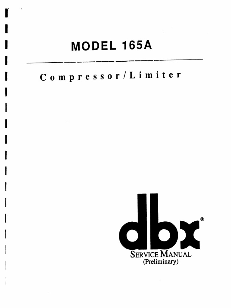 DBX 165A Service Manual | PDF