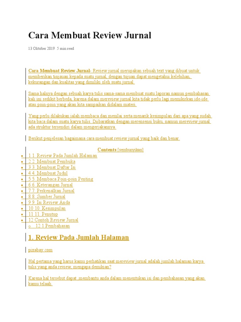 Cara Membuat Review Jurnal 2 | PDF | Karier & Perkembangan