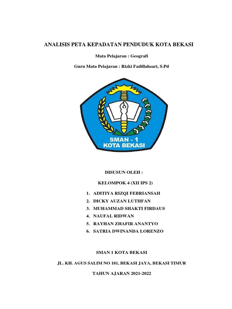 Geografi - Analisis Peta Kepadatan Penduduk Kota Bekasi | PDF | Perjalanan