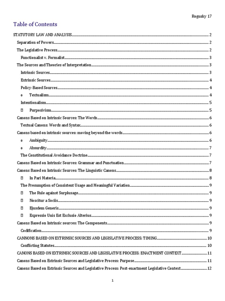 Stat Law Jellum Spring 2017 | PDF | Statutory Interpretation | Precedent