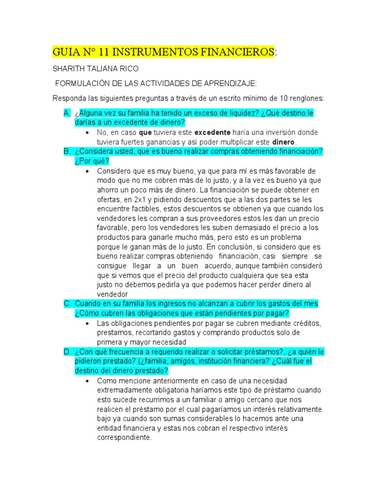 Guia N 11 | Descargar gratis PDF | Bancos | Crédito