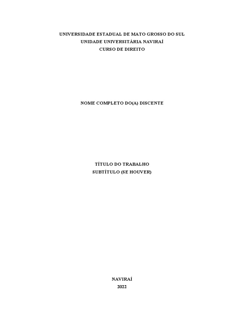 Modelo Formatacao TCC | PDF | Abstract (resumo) | Comunicação acadêmica