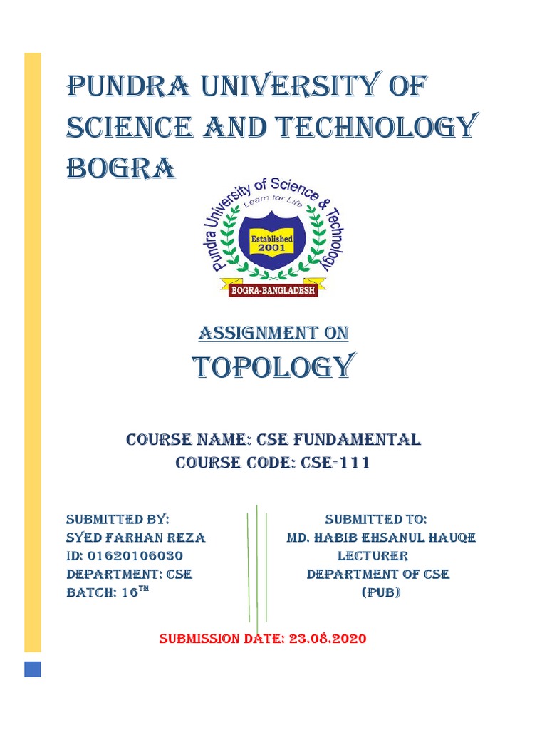 Cse Fundamental Topology Pdf Network Topology Computer Network