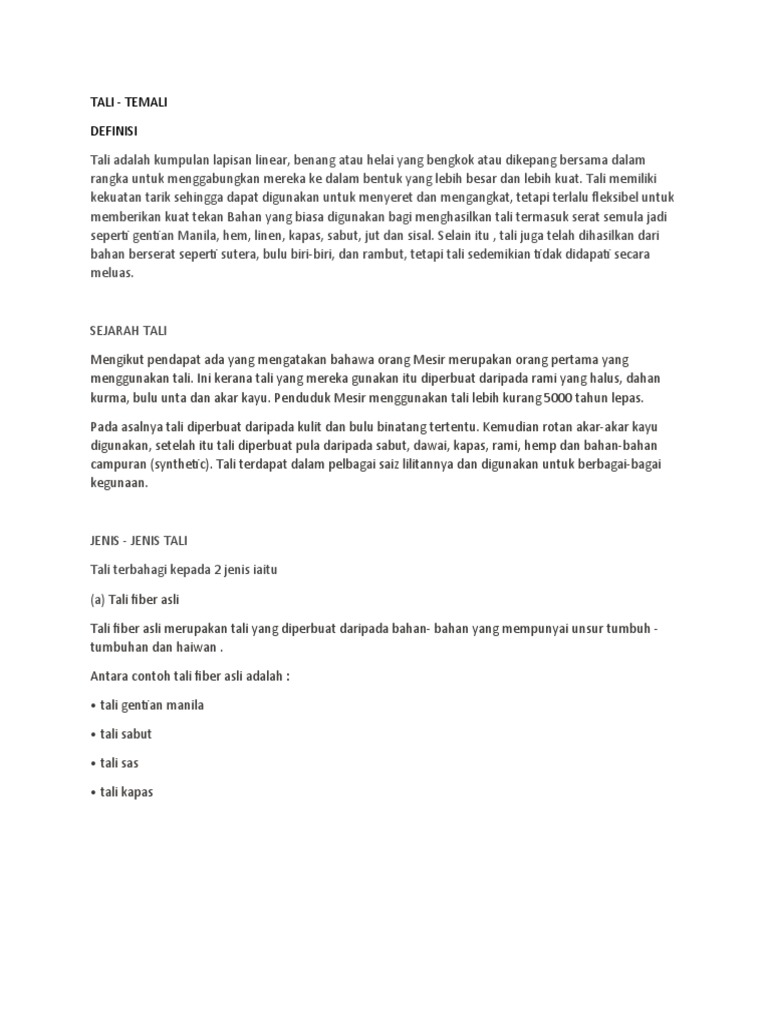 Ikatan Tali KRS | PDF