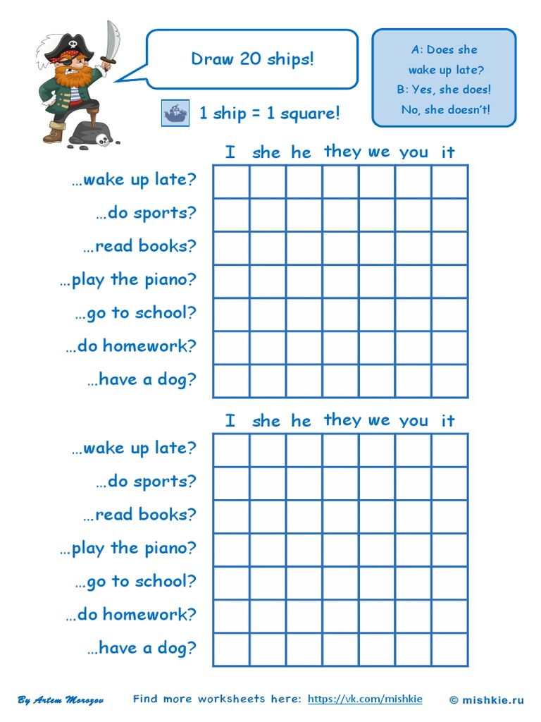 Battleship Present Simple by Artem Morozov | PDF