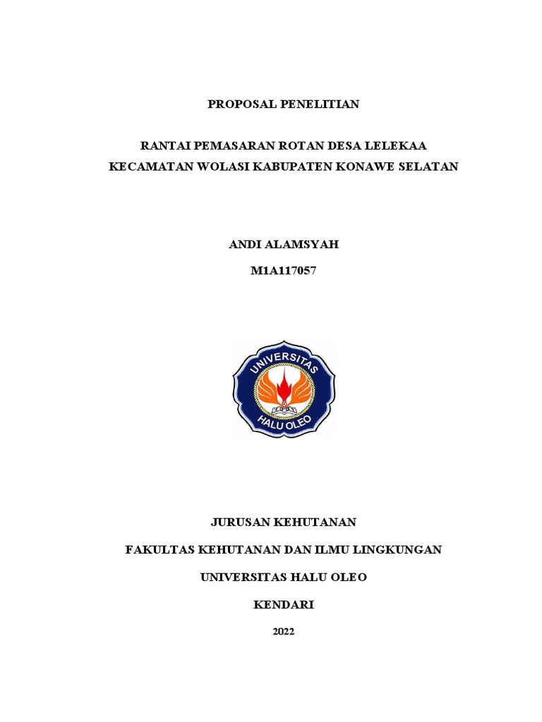 PROPOSAL PENELITIAN ANDI ALAMSYAH (Autosaved) (Repaired) | PDF | Perjalanan