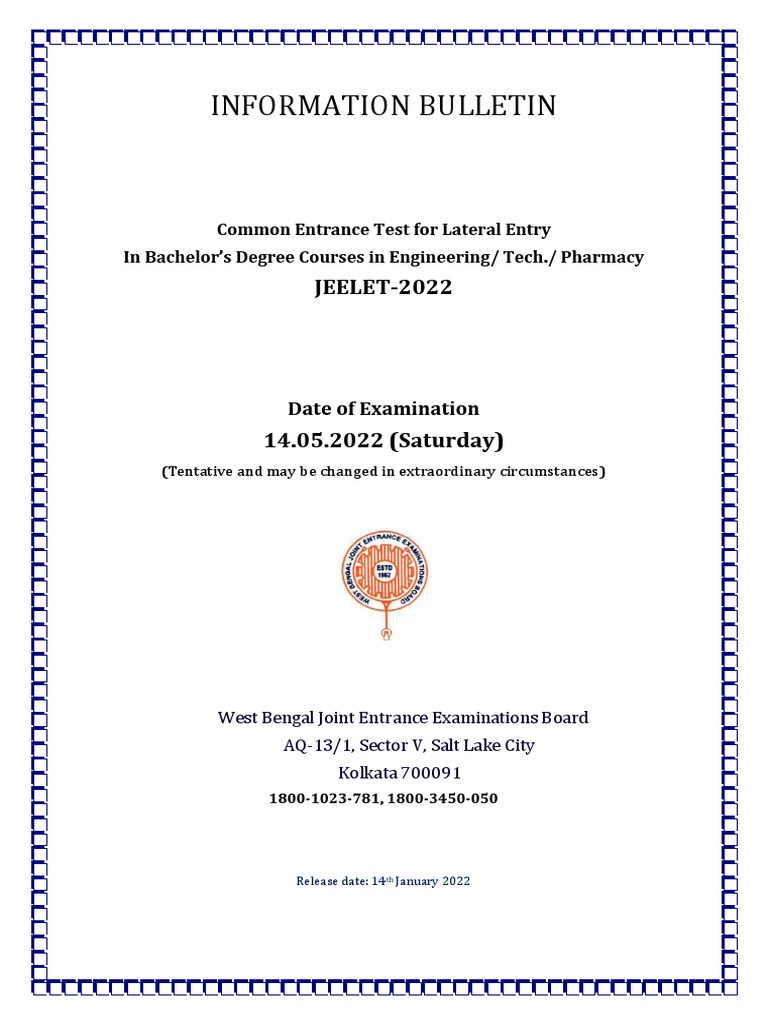 Information Bulletin JELET-2022 | PDF | University And College ...