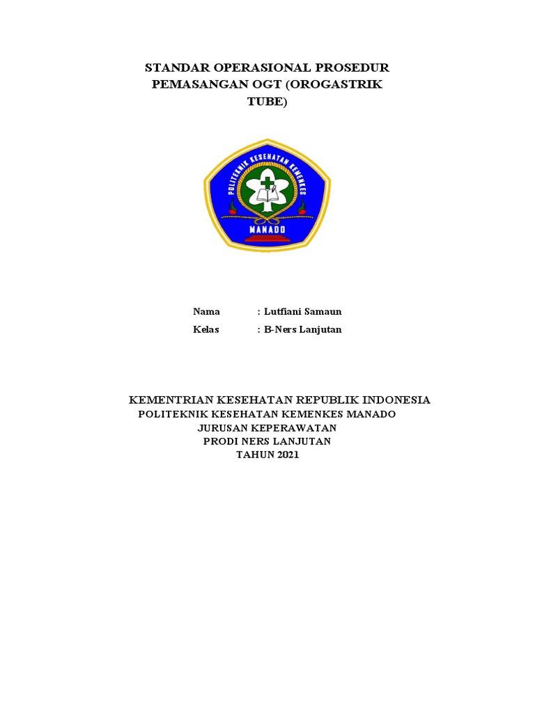 SOP Pemasangan OGT pada Bayi | PDF | Sains & Matematika