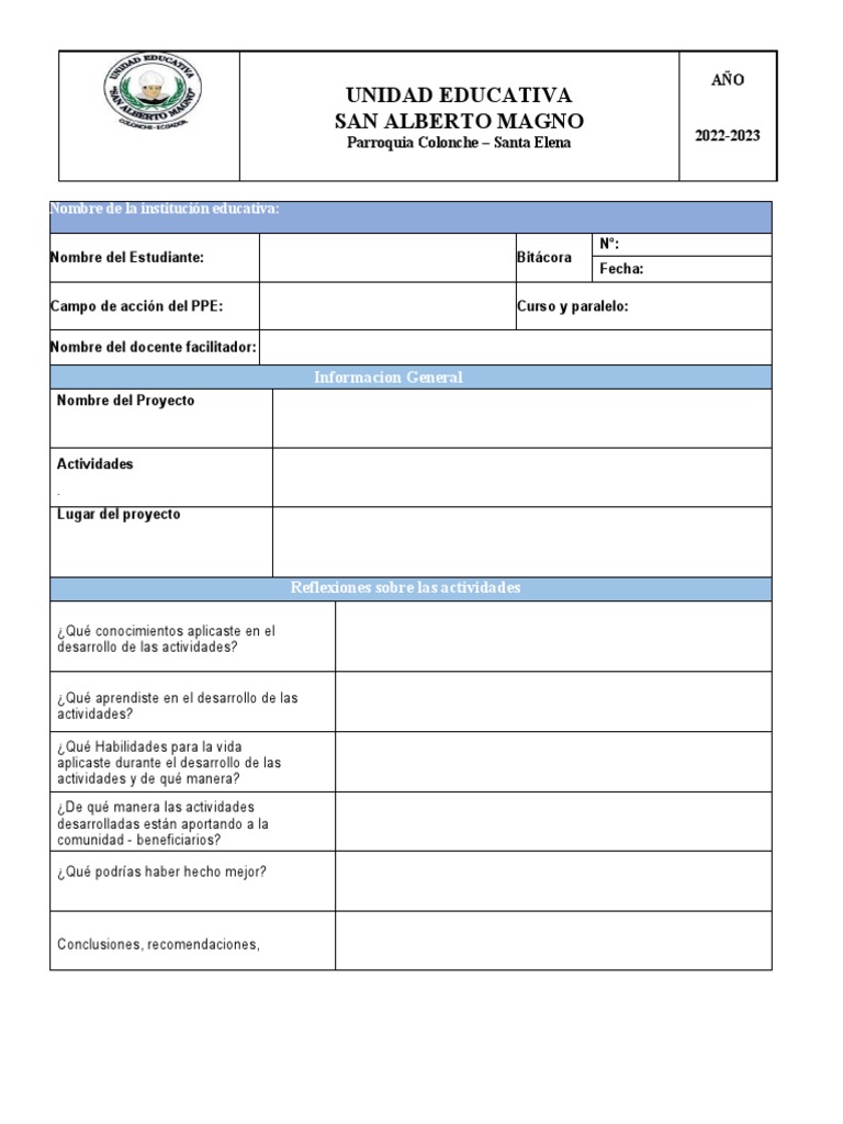 Modelo Bitacora | PDF