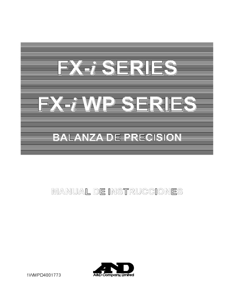 Manual Balanza and FX-i FX-i WP | PDF | Desviación Estándar | Estadísticas