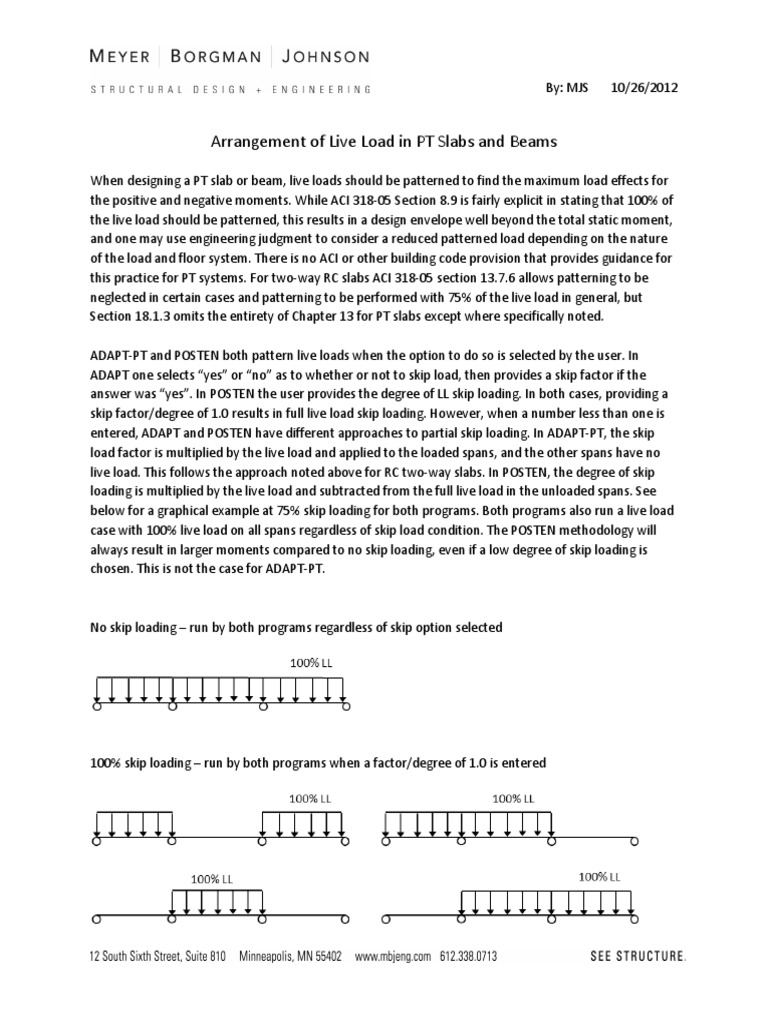 PT Slab Load Patterns Explained | PDF | Structural Load