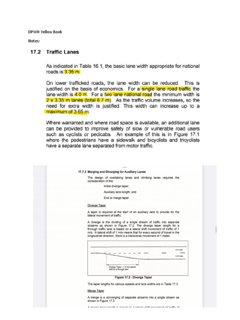DPWH Yellow Book Notes | PDF
