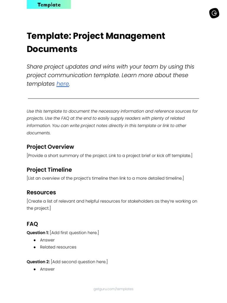 Project Management - Project Management Documentation Template | PDF ... Project Management - Project Management Documentation Template | PDF ...