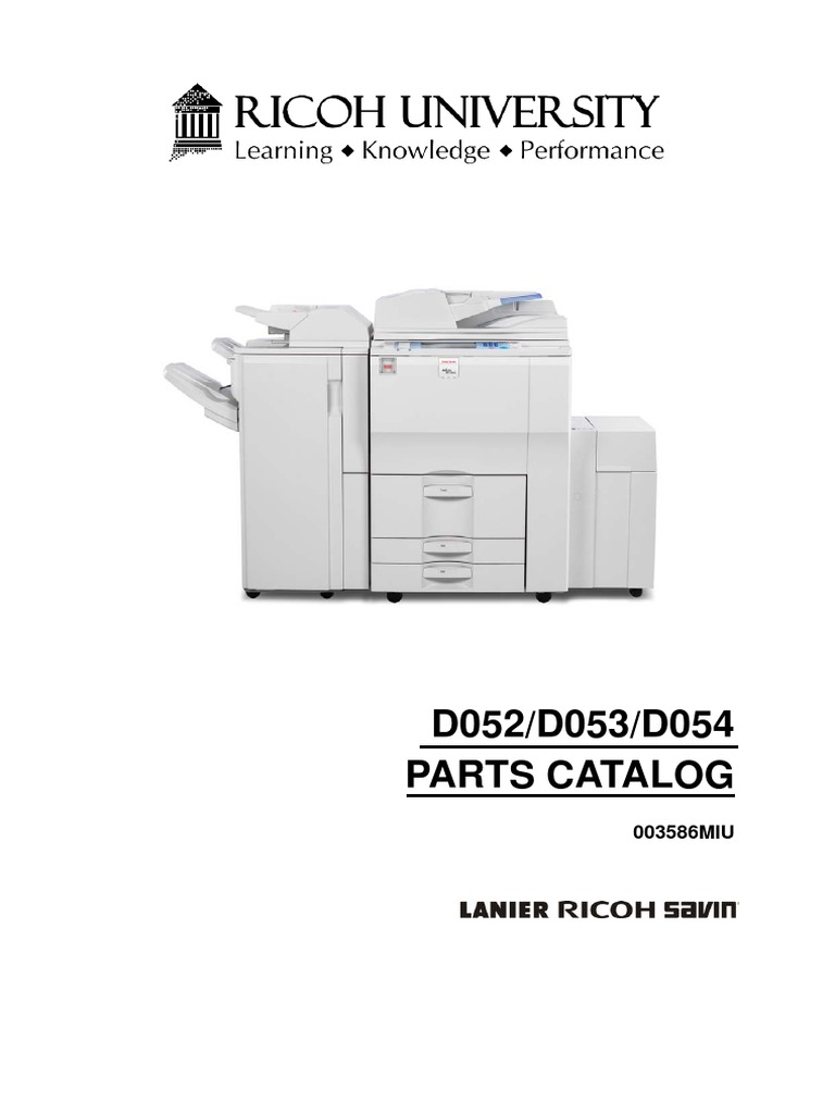 D052/D053/D054 Parts Catalog | PDF | Office Work