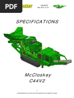 McCloskey J50 Technical Specification | PDF