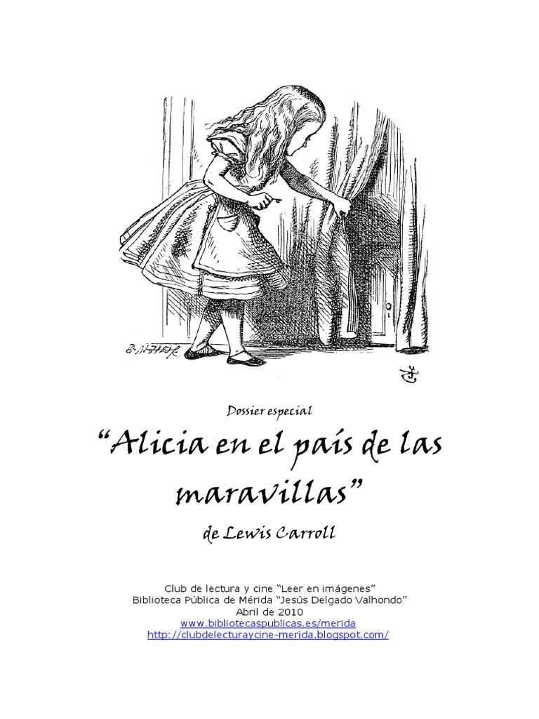 Alicia en El Pais de Las Maravillas | PDF | Las aventuras de Alicia en ...