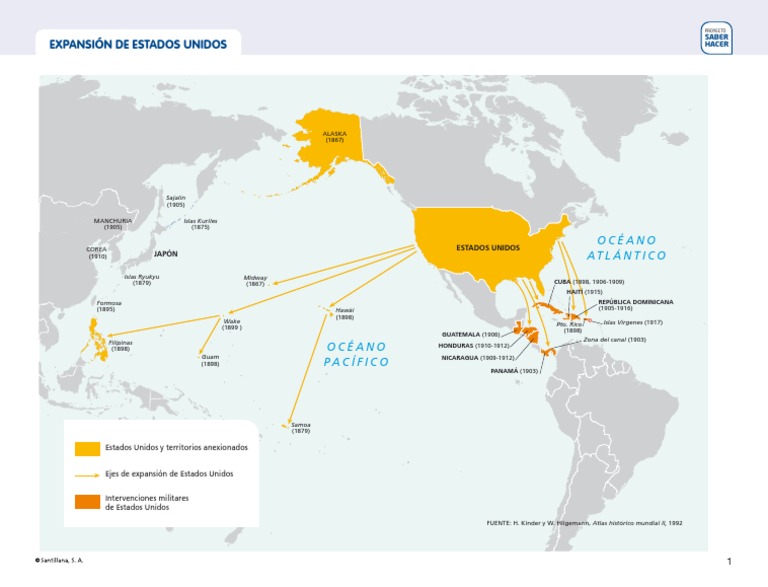 Mapa de la expansión territorial de EE.UU. | PDF | Los Estados Unidos ...