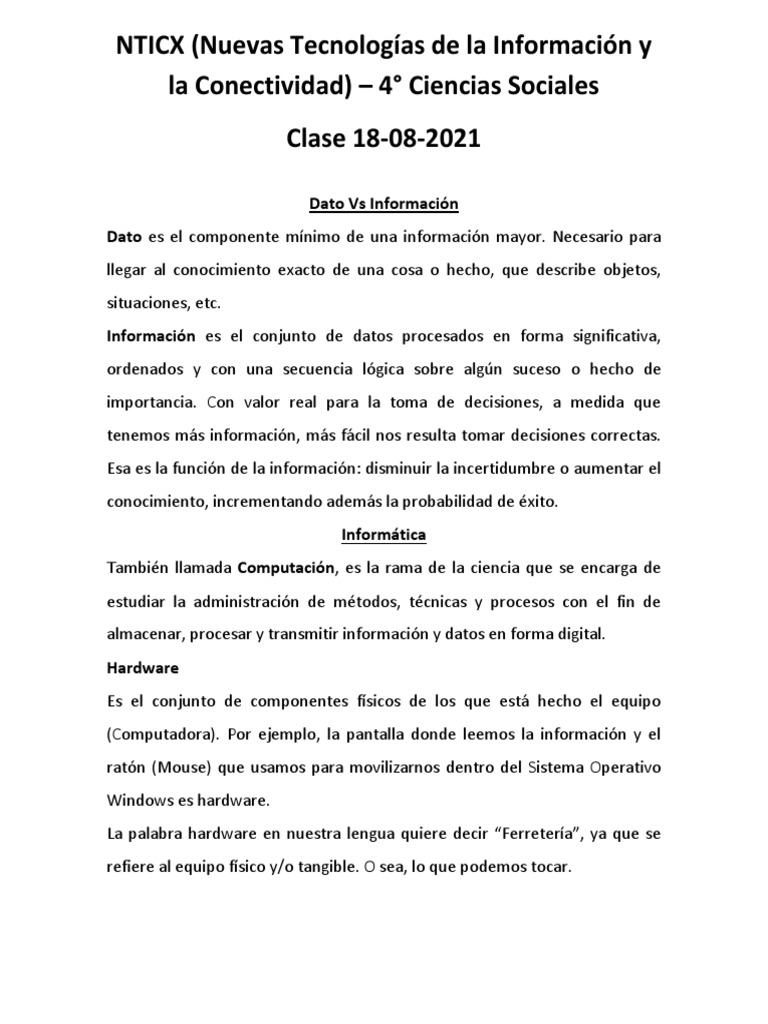 NTICX - Clase 18-08 | PDF | Almacenamiento de datos de la computadora | Memoria de sólo lectura