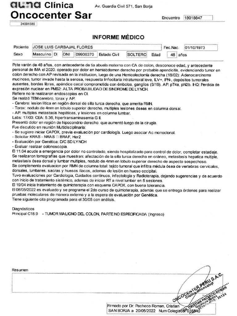 Informe Medico | PDF