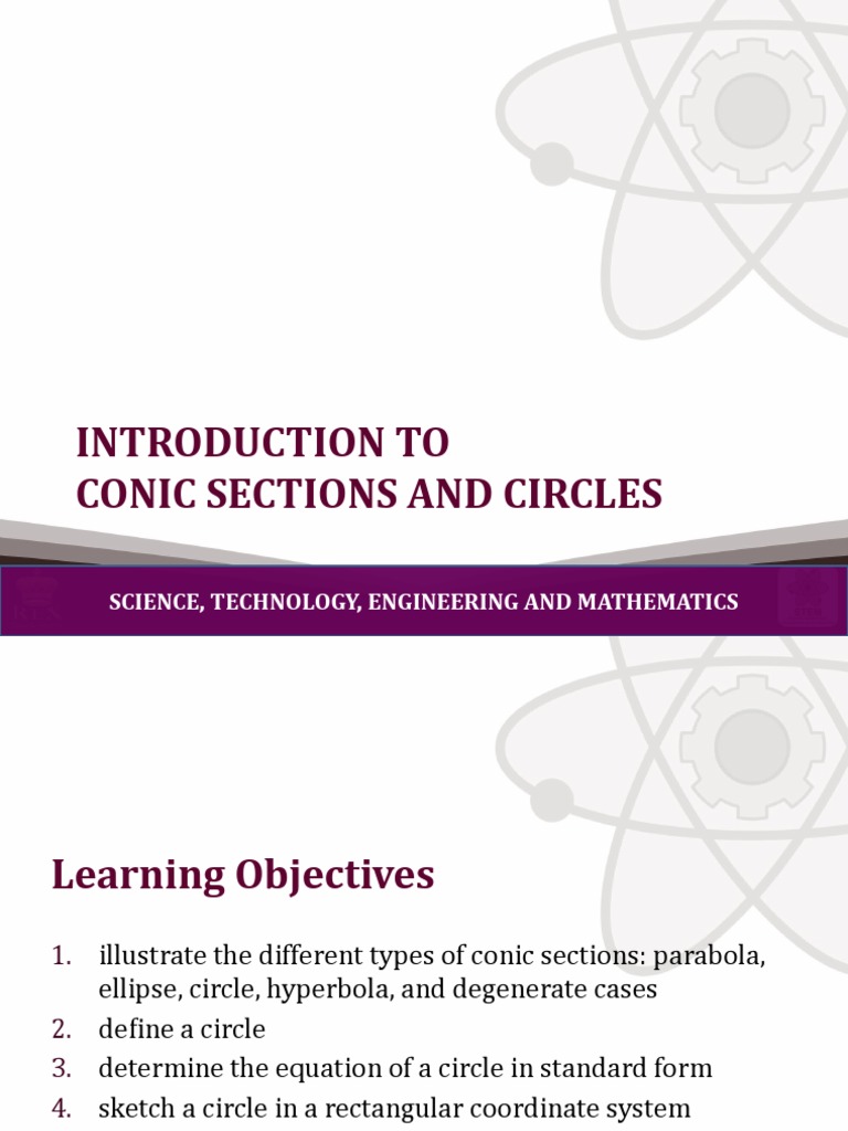 1 Introduction To Conic Sections and Circles | PDF | Circle ...