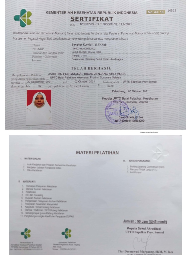 Sertifikat Jafung | PDF