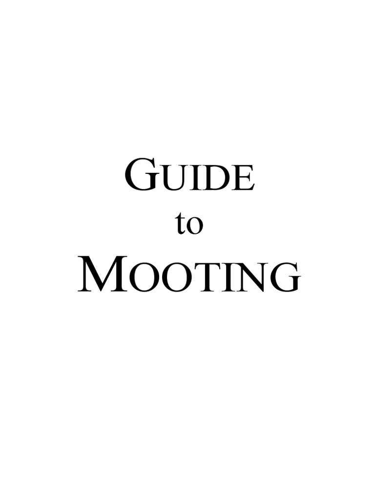 Guide To Mooting - 2020 2021 | PDF | Precedent | Judge