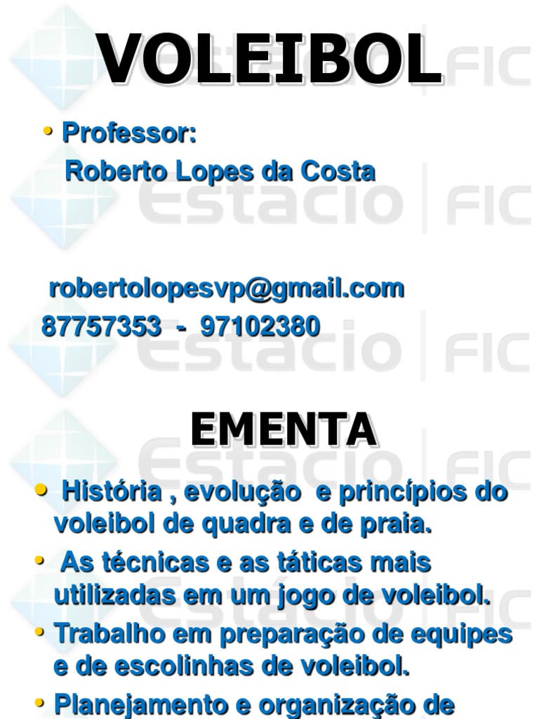 1) Ementa e Metodologia Do Voleibol | PDF | Voleibol 1) Ementa e Metodologia Do Voleibol | PDF | Voleibol