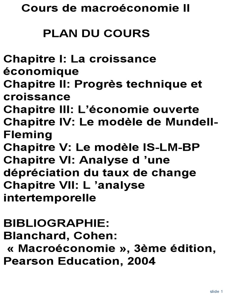 Macro Ch1 Ch2 Croissance | PDF | Croissance économique | Économie