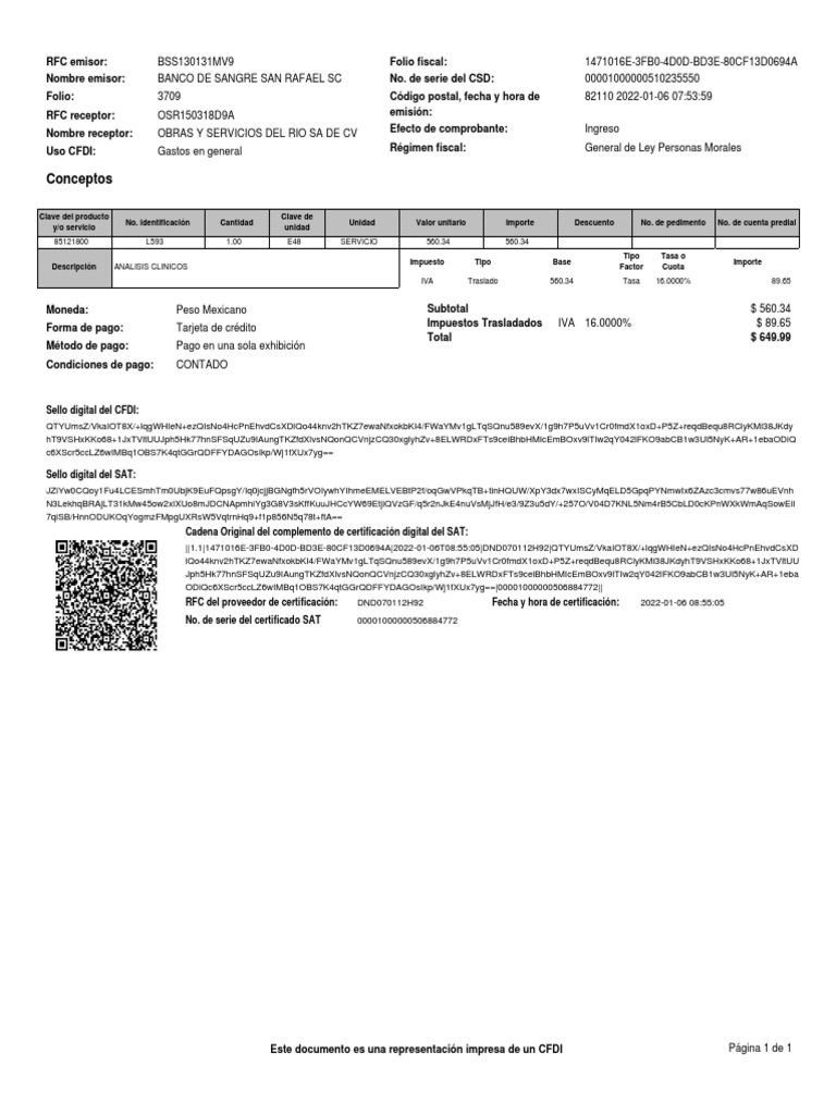 Conceptos 85121800 L593 1 00 E48 Servicio 560 34 560 34 Pdf