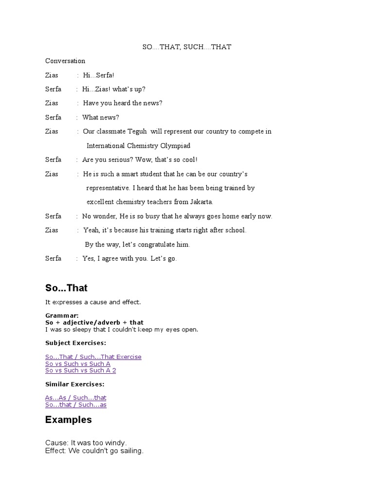 So...That vs Such...That Grammar Rules | PDF | Noun | Adverb