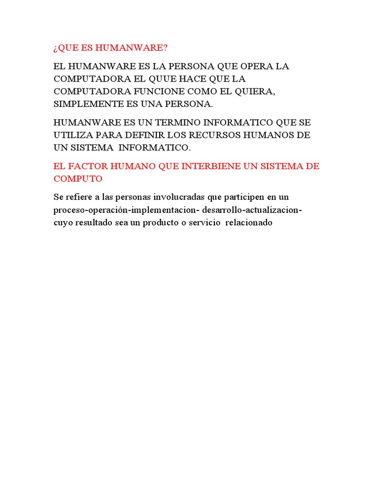 Que Es Humanware FF | PDF