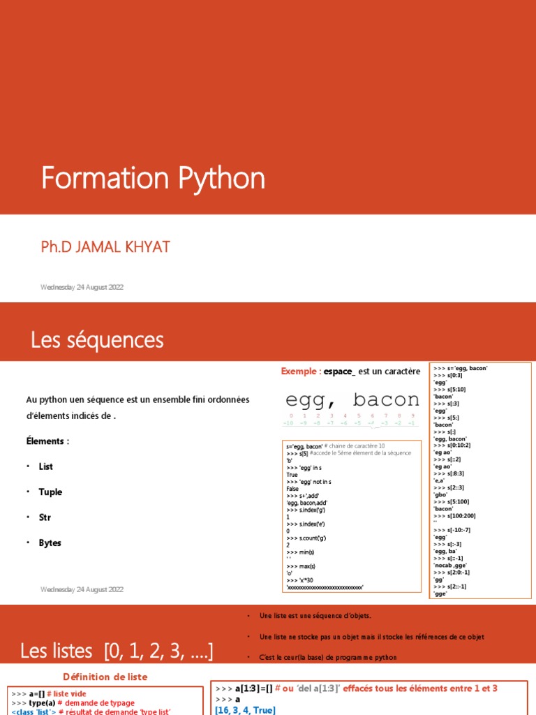 Formation Python | PDF | Microsoft Powerpoint | Python (Langage de programmation)