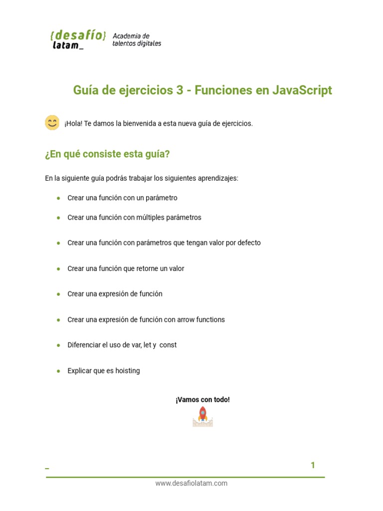 Guía de Funciones en JavaScript | PDF | HTML | Script Java